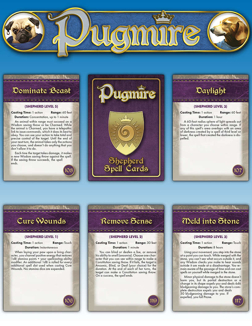 Pugmire Card Set Three (Shepherd Spell Cards) - Onyx Path Publishing ...