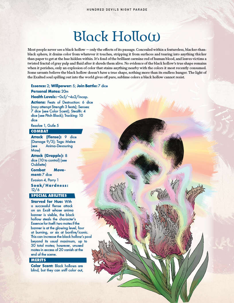 Hundred Devils Night Parade: Black Hollow and Cockatrice - Onyx Path ...