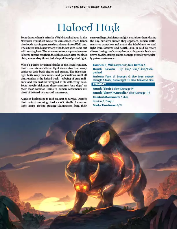 Hundred Devils Night Parade: Haloed Husk - Onyx Path Publishing ...