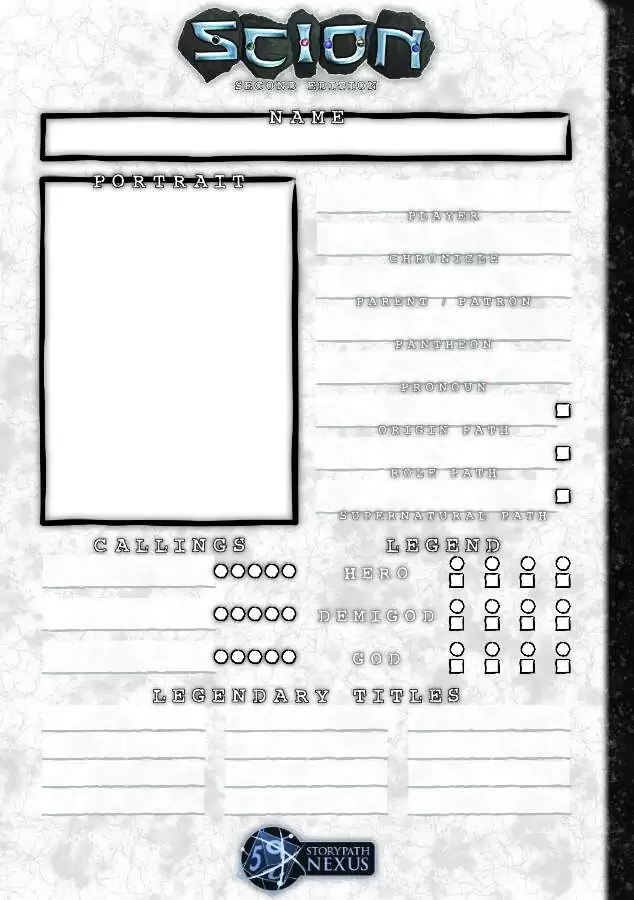 Scion Character Sheet Scion RPG 2nd Edition Review – Part Two