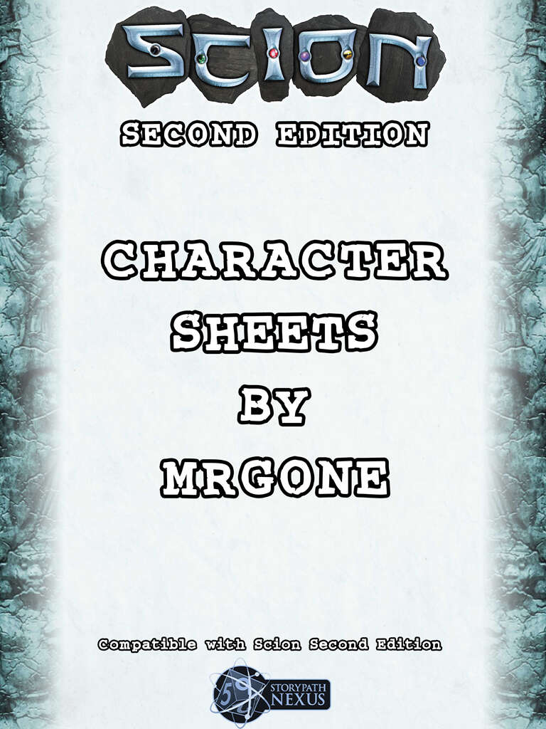 MrGone's Scion Second Edition Character Sheets - Onyx Path Publishing | StoryPath Nexus ...