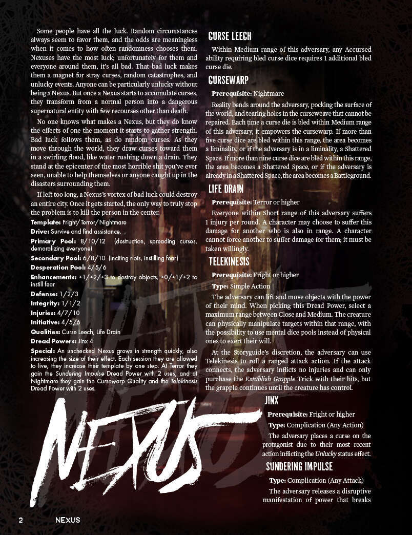 Curseborne: Nexus - Onyx Path Publishing | DriveThruRPG