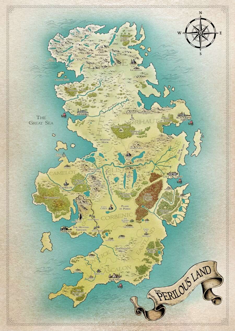 Map of the Perilous Land - Trollish Delver Games | DriveThruRPG