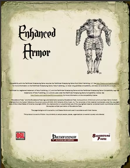 Enhanced Armor - Bloodstone Press | Shadelands | DriveThruRPG
