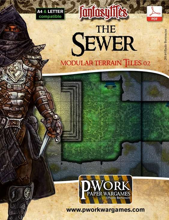 The Sewer - Modular Terrain Tiles 02 - PWORK Paper Wargame | FANTASY ...