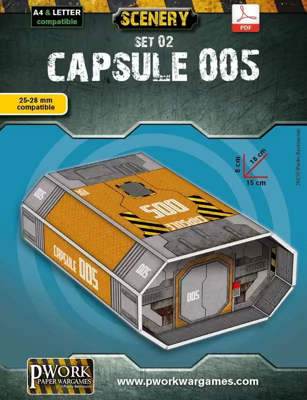 Capsule 005 Cardboard Model - PWORK Paper Wargame | DriveThruRPG