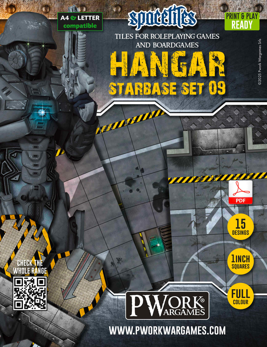Hangar - Starbase Set 09 - PWORK Paper Wargame | SPACE TILES | DriveThruRPG