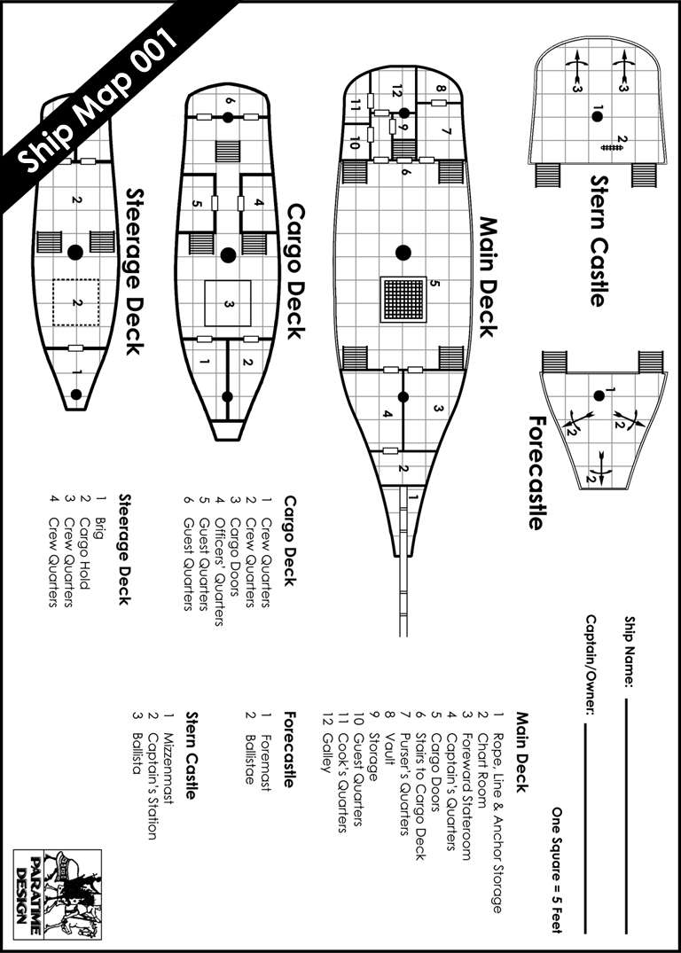 Ship Map 001 - Paratime Design | DriveThruRPG