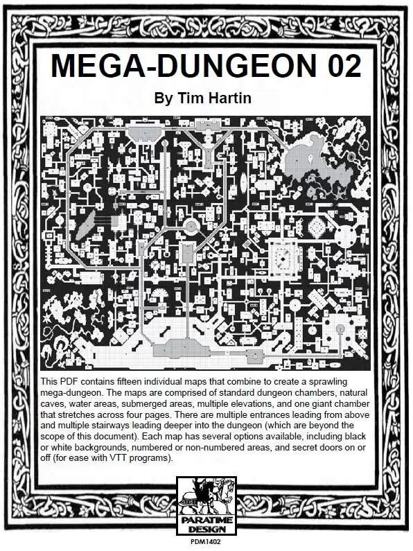 Mega-Dungeon 02 - Paratime Design | Dungeon Maps | DriveThruRPG