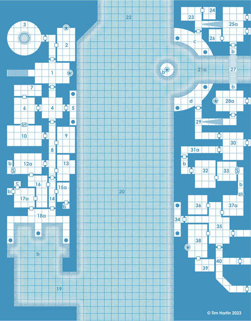 Old School Blue Map #59 - Paratime Design | Dungeon Maps | DriveThruRPG