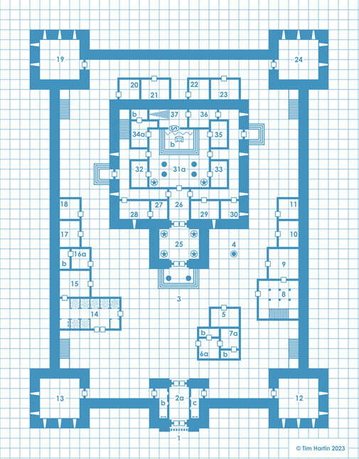 Old School Blue Map #61 - Paratime Design | Building Maps | DriveThruRPG