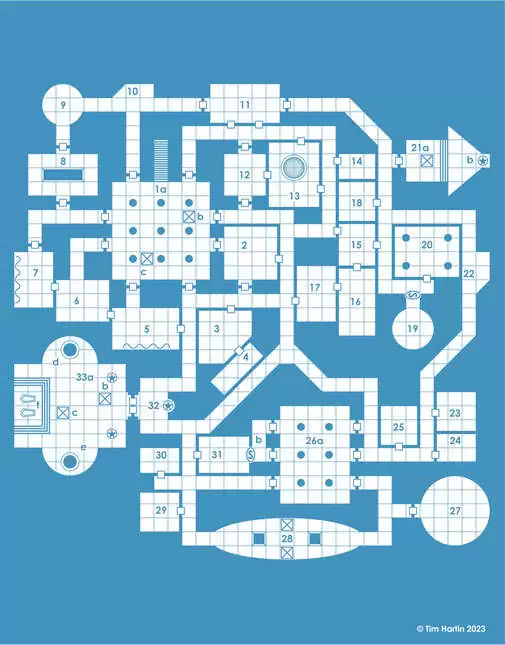 Old School Blue Map #65 - Paratime Design | Dungeon Maps | DriveThruRPG