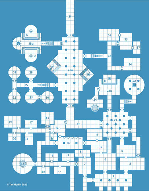 Old School Blue Map #66 - Paratime Design | Dungeon Maps | DriveThruRPG