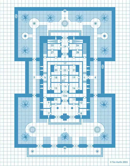Old School Blue Map #73 - Paratime Design | Dungeon Maps | DriveThruRPG