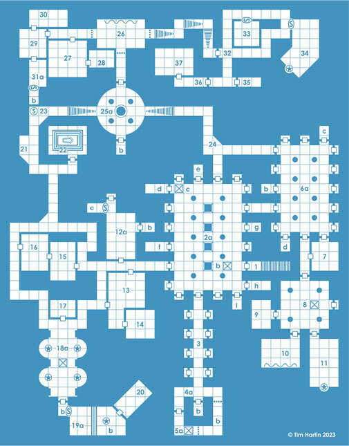 Old School Blue Map #88 - Paratime Design | Dungeon Maps | DriveThruRPG