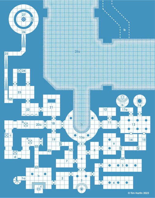 Old School Blue Map #92 - Paratime Design | Dungeon Maps | DriveThruRPG