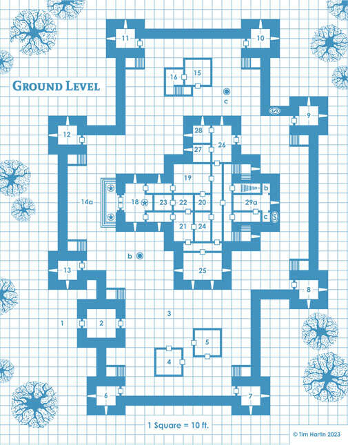 Old School Blue Map #95 - Paratime Design | Building Maps | DriveThruRPG