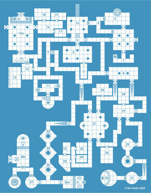 Old School Blue Map #99 - Paratime Design | Dungeon Maps | DriveThruRPG