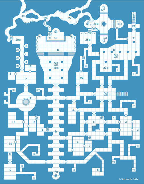 Old School Blue Map #115 - Paratime Design | Dungeon Maps | DriveThruRPG