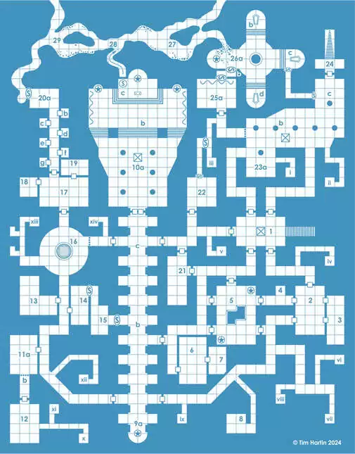 Old School Blue Map #115 - Paratime Design | Dungeon Maps | DriveThruRPG