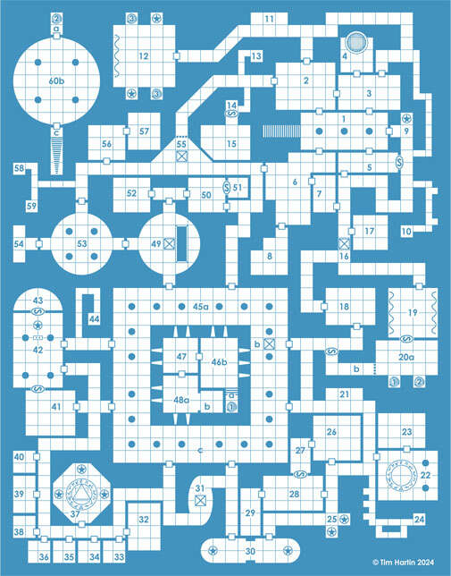 Old School Blue Map #116 - Paratime Design | Dungeon Maps | DriveThruRPG