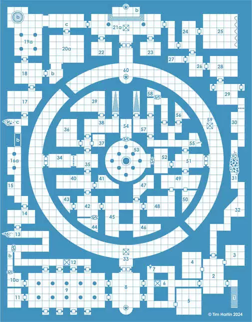 Old School Blue Map #120 - Paratime Design | Dungeon Maps | DriveThruRPG