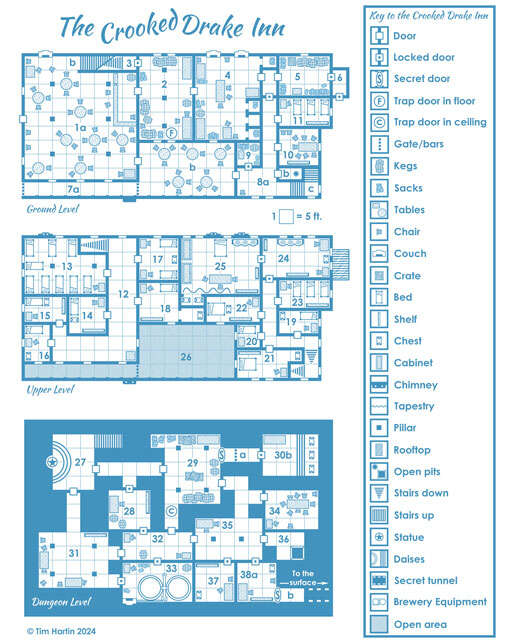 Old School Blue Map #126 - Paratime Design | Building Maps | Dungeon ...