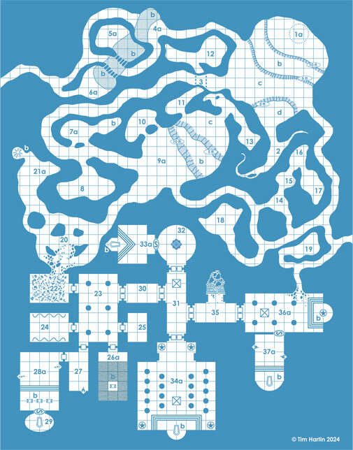 Old School Blue Map #127 - Paratime Design | Dungeon Maps | DriveThruRPG