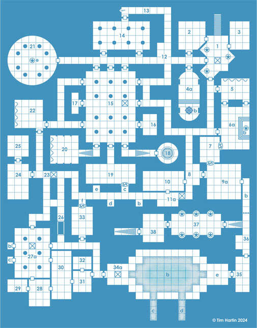 Old School Blue Map #132 - Paratime Design | Dungeon Maps | DriveThruRPG
