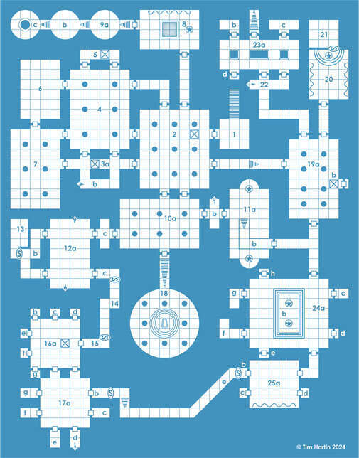 Old School Blue Map #134 - Paratime Design | Dungeon Maps | DriveThruRPG
