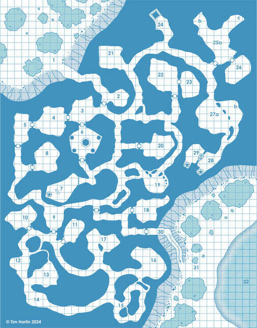 Old School Blue Map #140 - Paratime Design | Dungeon Maps | DriveThruRPG