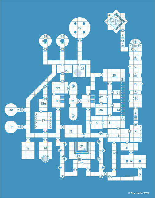 Old School Blue Map #148 - Paratime Design | Dungeon Maps | DriveThruRPG
