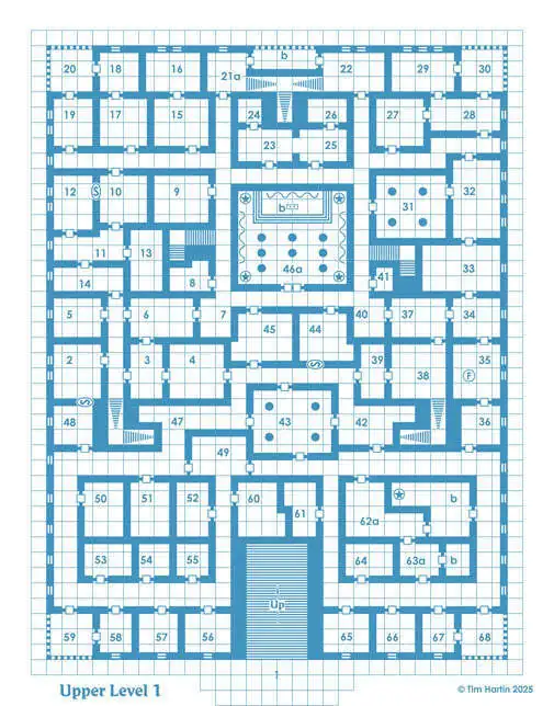 Old School Blue Map #150 - Paratime Design | Building Maps | DriveThruRPG