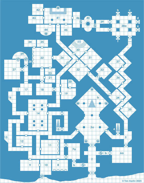 Old School Blue Map #171 - Paratime Design | Dungeon Maps | DriveThruRPG