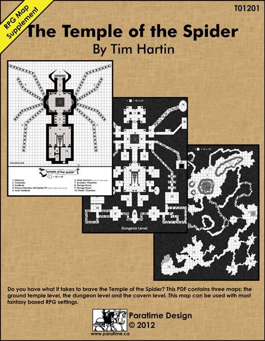 Temple of the Spider - Paratime Design | Building Maps | DriveThruRPG