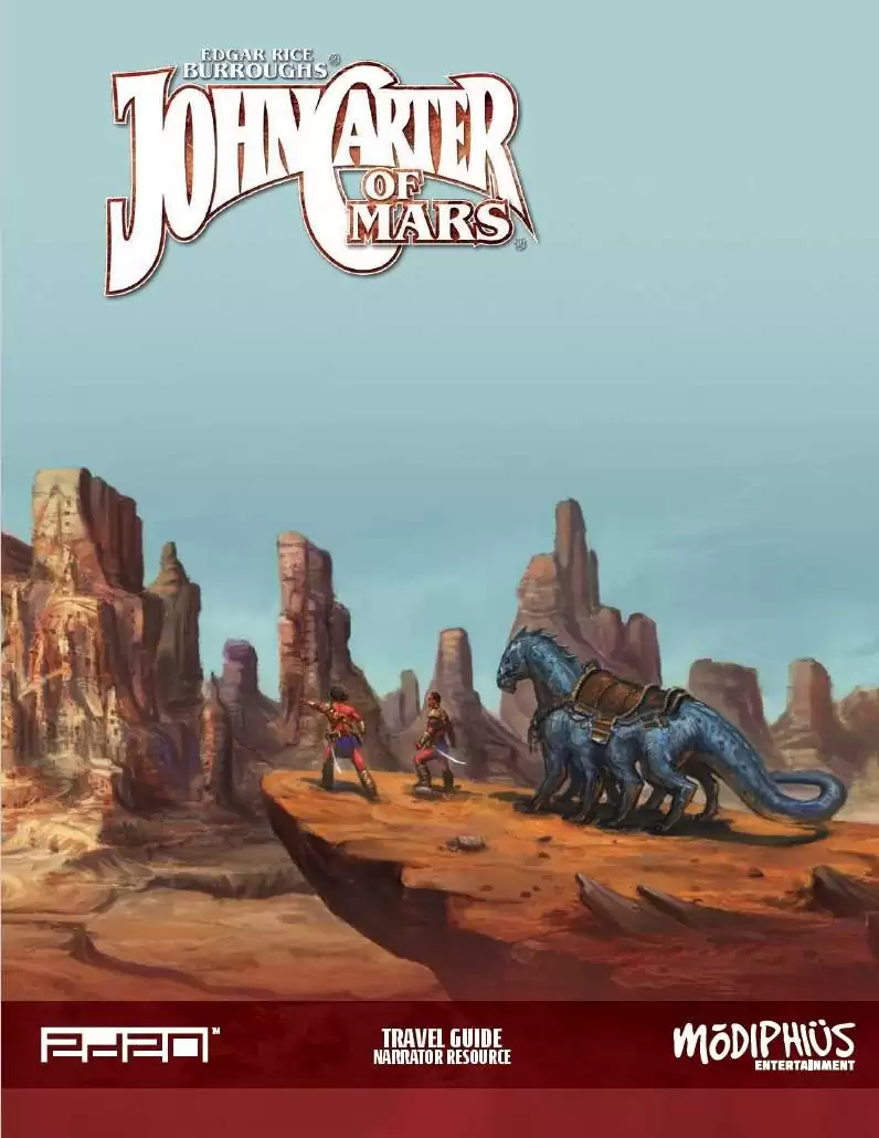 John Carter of Mars: Legacy Map & Travel Guide - Modiphius | John ...