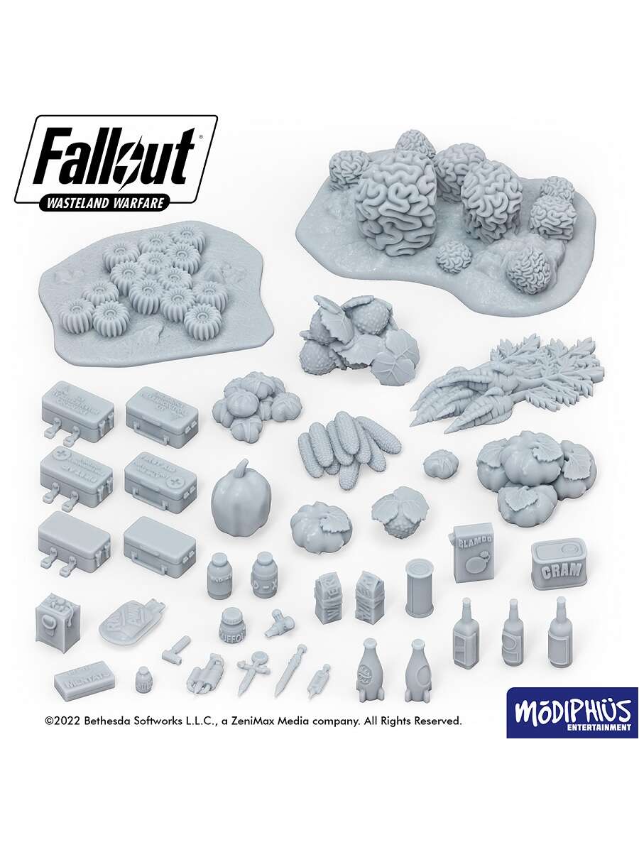 Fallout: Wasteland Warfare - Print at Home - Chems, Meds and Food STL ...