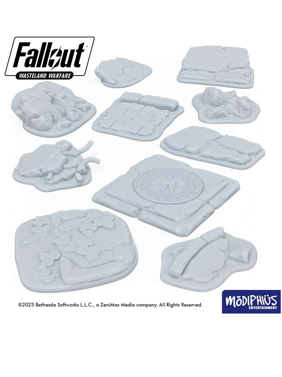 Fallout: Wasteland Warfare - Print at Home - Basing Greebles: Slabs ...