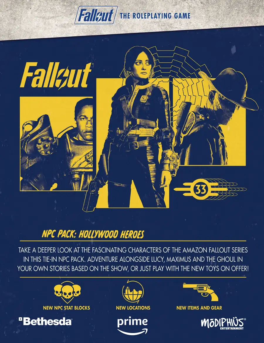 Fallout 2d20: NPC Pack - Hollywood Heroes (PDF) - Modiphius | Fallout ...