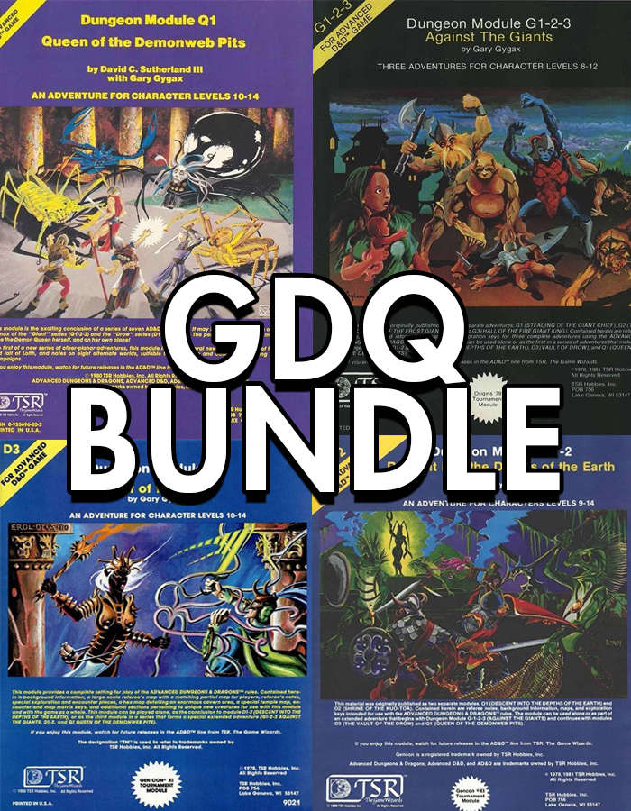 GDQ (Giants, Descent, Queen) series (1e) [BUNDLE] - Wizards of the Coast | AD&D 1st Ed. | AD&D ...