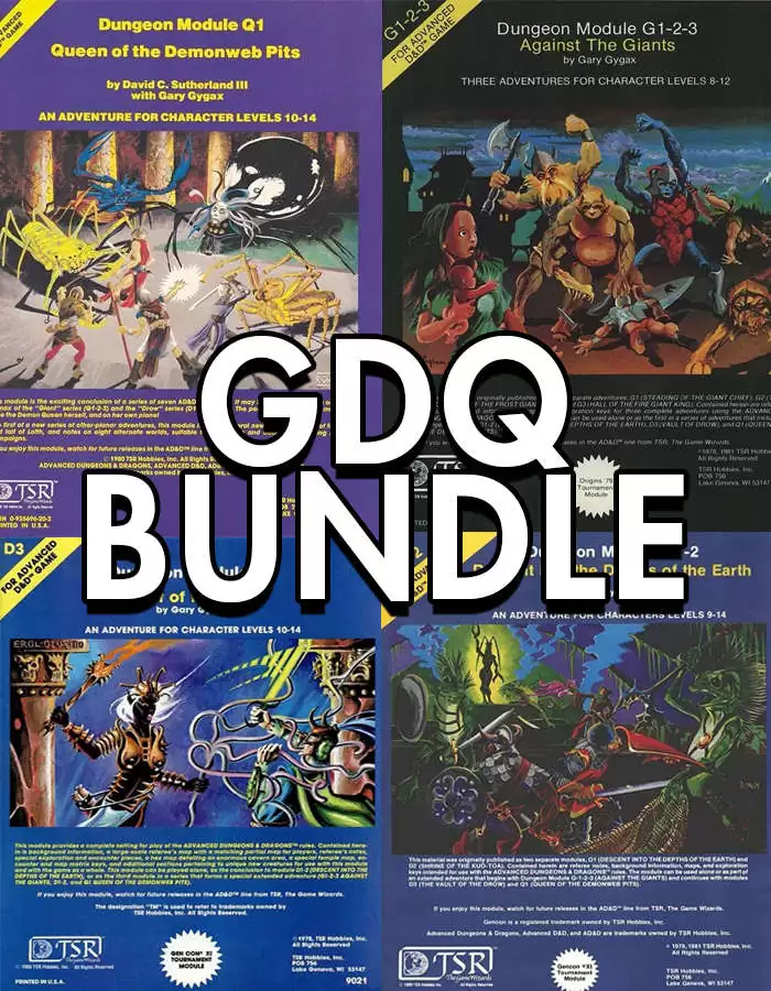 GDQ (Giants, Descent, Queen) series (1e) [BUNDLE] - Wizards of the Coast | AD&D 1st Ed. | AD&D ...