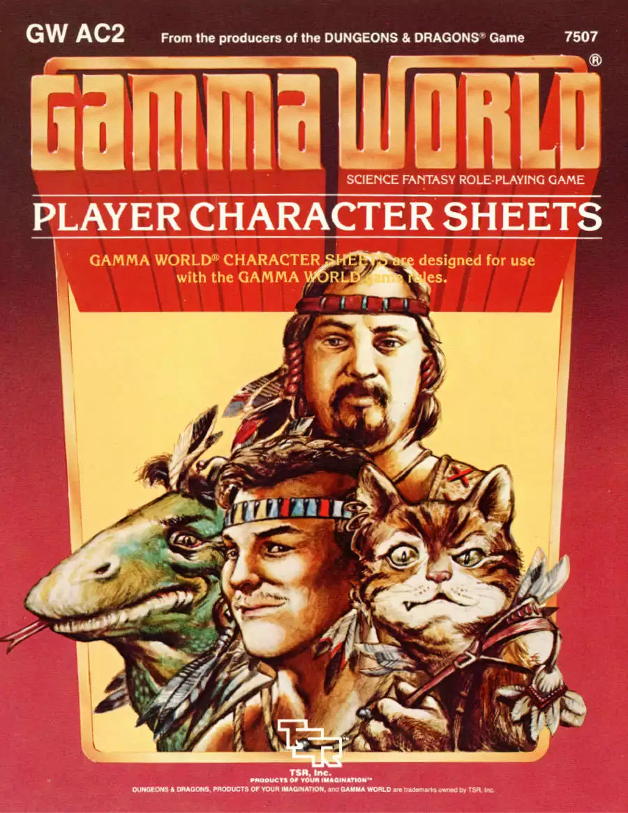 Gamma World PC Record Sheets - Wizards of the Coast | DriveThruRPG