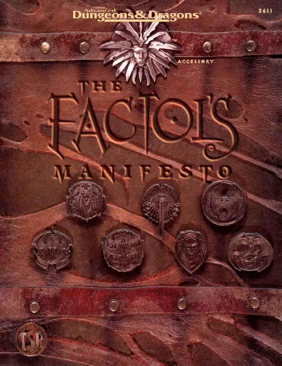 The Factol's Manifesto (2e) - Wizards of the Coast | Planescape | AD&D ...
