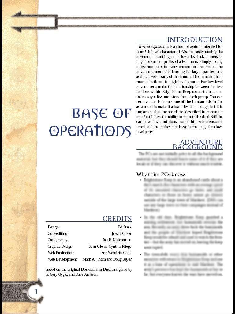 Base of Operations (3.0) - Wizards of the Coast | DriveThruRPG