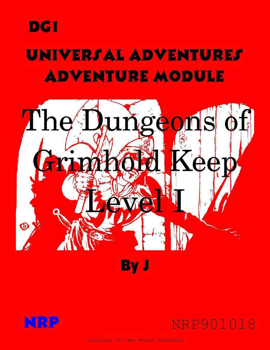 Universal Adventures Adventure Module DG1 The Dungeons of Grimhold Keep ...