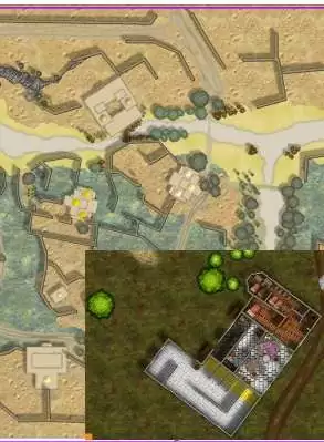 Middle Eastern Desert Village Map - Charrua Games | DriveThruRPG