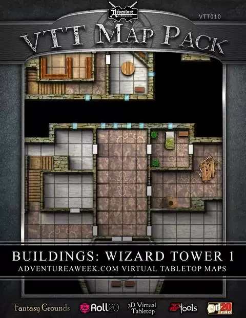 VTT MAP PACK: Building Wizard Tower 1 - AAW Games | VTT Map Packs ...