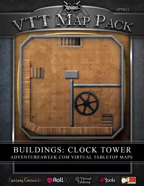 VTT MAP PACK: Buildings Clock Tower - AAW Games | VTT Map Packs ...