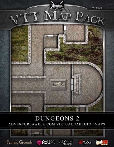 VTT MAP PACK: Dungeons 2 - AAW Games | VTT Map Packs | DriveThruRPG