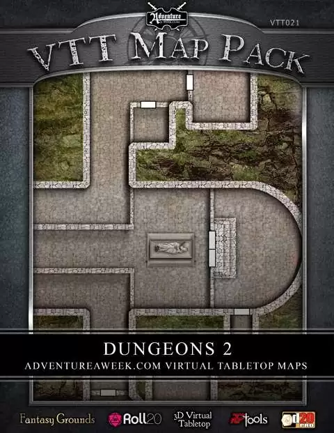VTT MAP PACK: Dungeons 2 - AAW Games | VTT Map Packs | DriveThruRPG